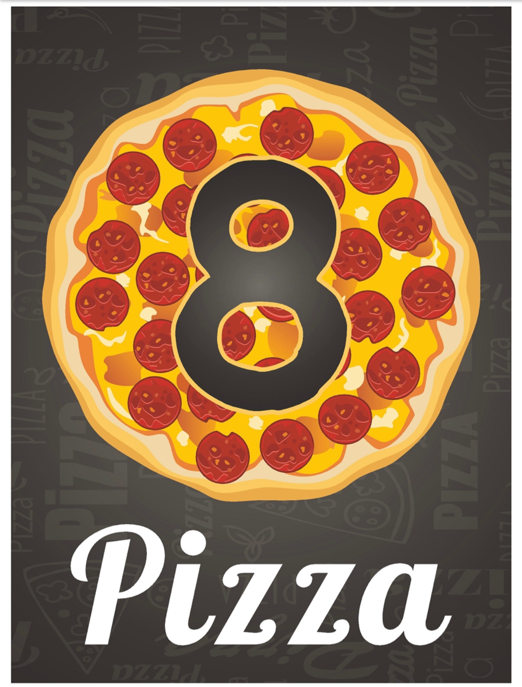 8 pizza logo